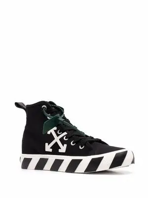 Off-White Vulcanized Mid-top Sneakers - Black