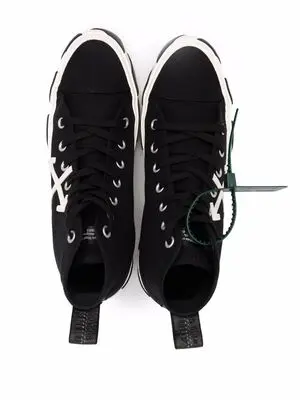 Off-White Vulcanized Mid-top Sneakers - Black