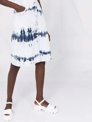 Stella McCartney Tie-dye Cotton A-line Dress - Blue