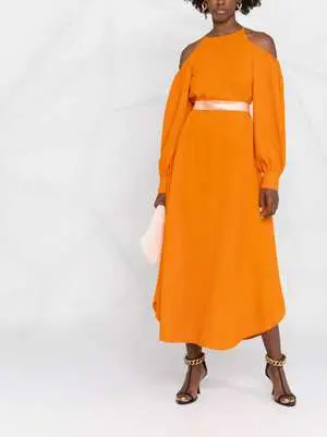 Stella McCartney Cold-shoulder Belted Dress