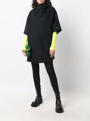 Raf Simons Embroidered-logo Knitted Dress - Black