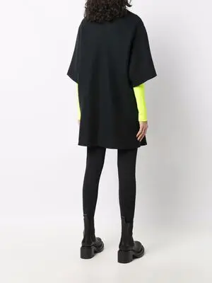Raf Simons Embroidered-logo Knitted Dress - Black