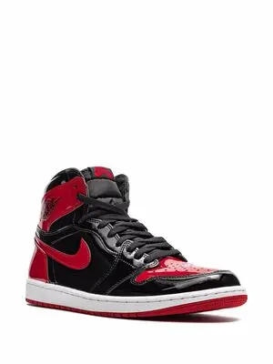JORDAN Air 1 Retro High Og Patent Sneakers - Black