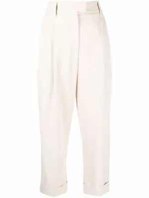 Brunello Cucinelli Pleated Waist Trousers - Neutrals