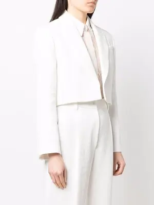 Brunello Cucinelli Cropped Woven Blazer