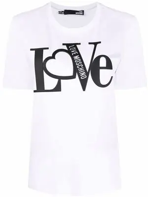 Moschino Slogan Print T-shirt - White