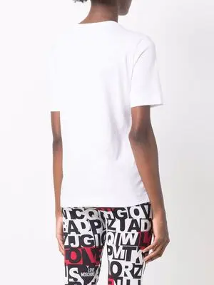 Moschino Slogan Print T-shirt - White