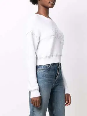 Moschino Embroidered Logo Cotton Sweater