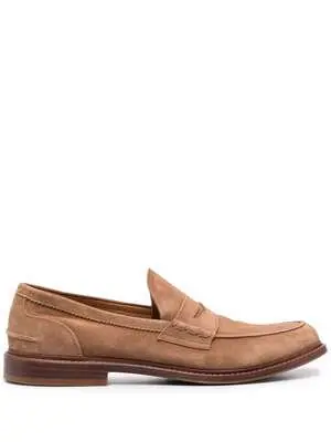 Brunello Cucinelli Suede Penny Loafers