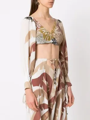 AMIR SLAMA Tropical Print Blouse