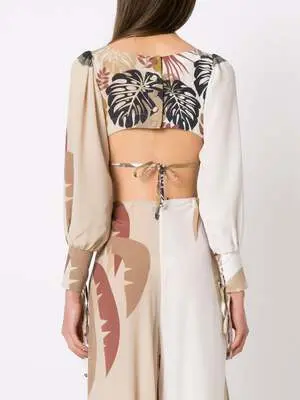AMIR SLAMA Tropical Print Blouse