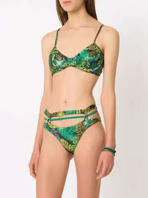 AMIR SLAMA Tropical Print Bikini