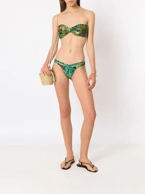 AMIR SLAMA Tropical Print Bikini Set