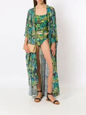 AMIR SLAMA Tropical Print Swimsuit