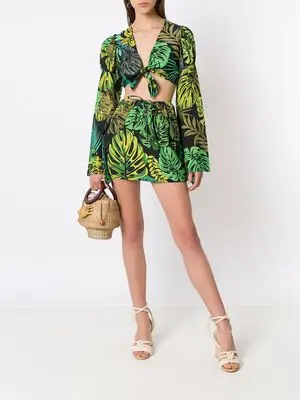 AMIR SLAMA Tropical Print Skirt
