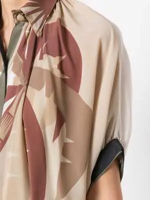 AMIR SLAMA Tropical Print Shirt Dress