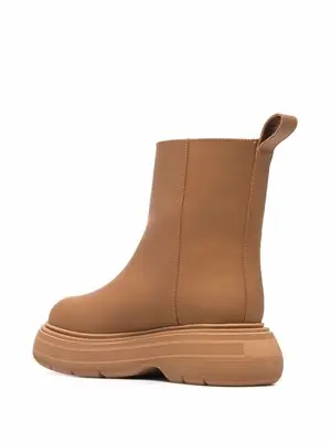 GIABORGHINI Chunky-sole Leather Boots - Brown