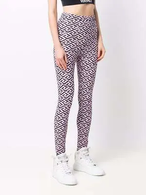 Versace La Greca-print Leggings
