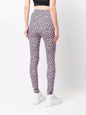 Versace La Greca-print Leggings