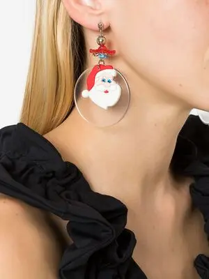AMIR SLAMA Christmas Motif Asymmetric Earrings