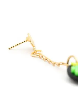 AMIR SLAMA Asymmetric Floral Appliqué Earrings