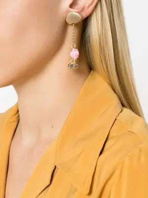 AMIR SLAMA Floral-appliqué Asymmetric Earrings