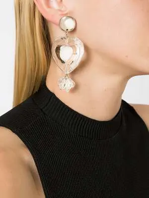 AMIR SLAMA Heart-motif Drop Earrings