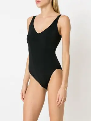 AMIR SLAMA V-neck Open-back One Piece Swimsuit