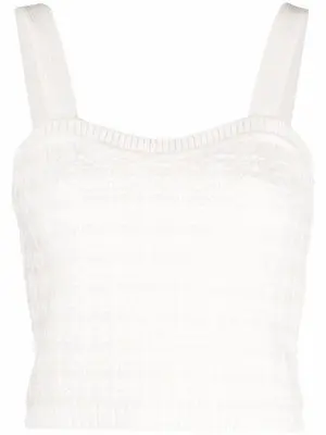 Maje Knitted Vest Top - White