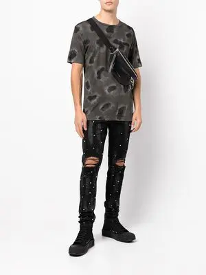 GOD'S MASTERFUL CHILDREN Harley Distressed Wax-appliqué Jeans