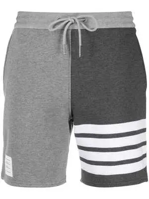 Thom Browne Panelled Cotton Shorts - Grey