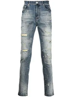 GOD'S MASTERFUL CHILDREN Cassidy Crystal-embellished Jeans - Blue