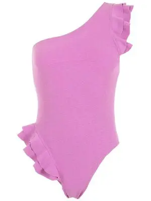 CLUBE BOSSA Clube Bossa One-Shoulder One-Piece Swimsuit Pink