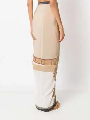 AMIR SLAMA Palm Leaf Print Pareo