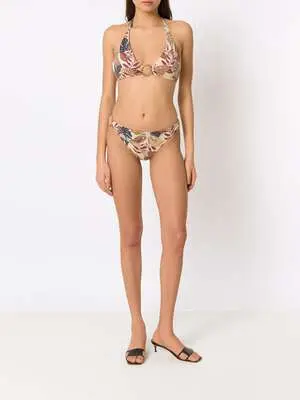 AMIR SLAMA Palm Leaf Print Bikini