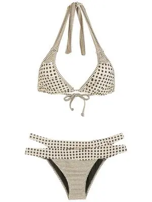 AMIR SLAMA Polka-dot Print Bikini - Neutrals