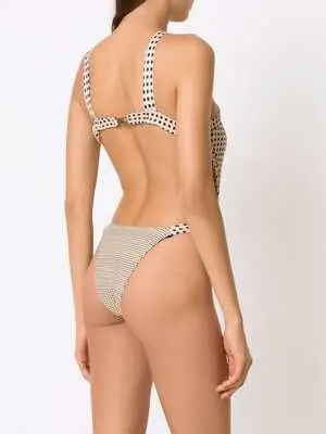 AMIR SLAMA Polka-dot Print Swimsuit