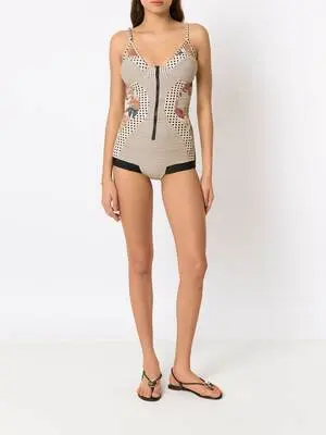 AMIR SLAMA Panelled One Piece Swimsuit