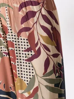 AMIR SLAMA Palm Leaf Print Trousers