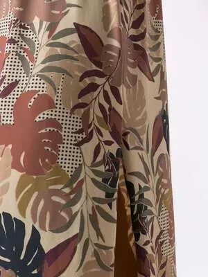 AMIR SLAMA Palm Leaf Print Maxi Skirt