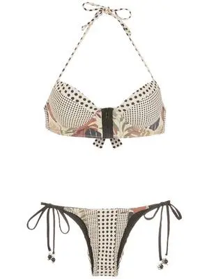 AMIR SLAMA Polka-dot Print Bikini - Neutrals