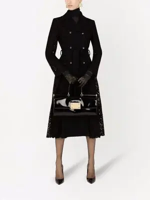 Dolce & Gabbana Cordonetto-lace Belted Coat