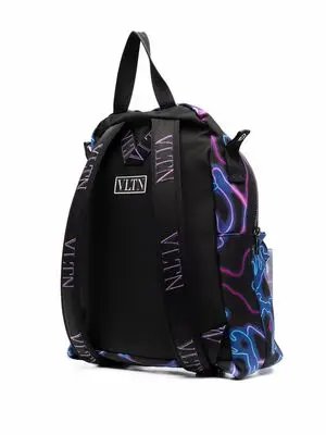 Valentino Garavani Camou Neon-print Backpack