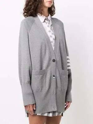 Thom Browne 4-bar Knitted Cardigan