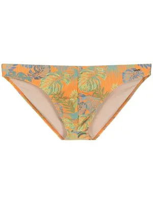 AMIR SLAMA Tropical Print Swim Briefs - Orange