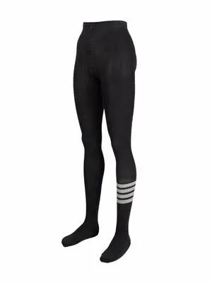 Thom Browne 4-bar Stripe Merino Tights - Grey