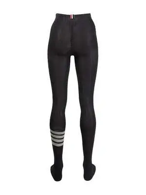 Thom Browne 4-bar Stripe Merino Tights - Grey