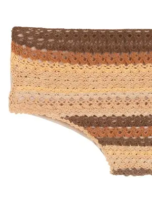 AMIR SLAMA Crochet Swim Briefs - Brown
