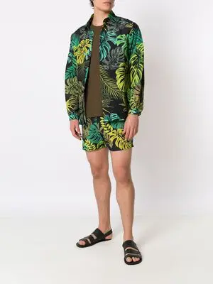 AMIR SLAMA Leaf Print Shorts