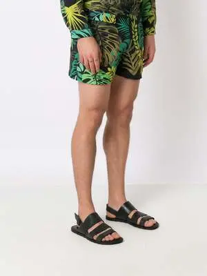 AMIR SLAMA Leaf Print Shorts